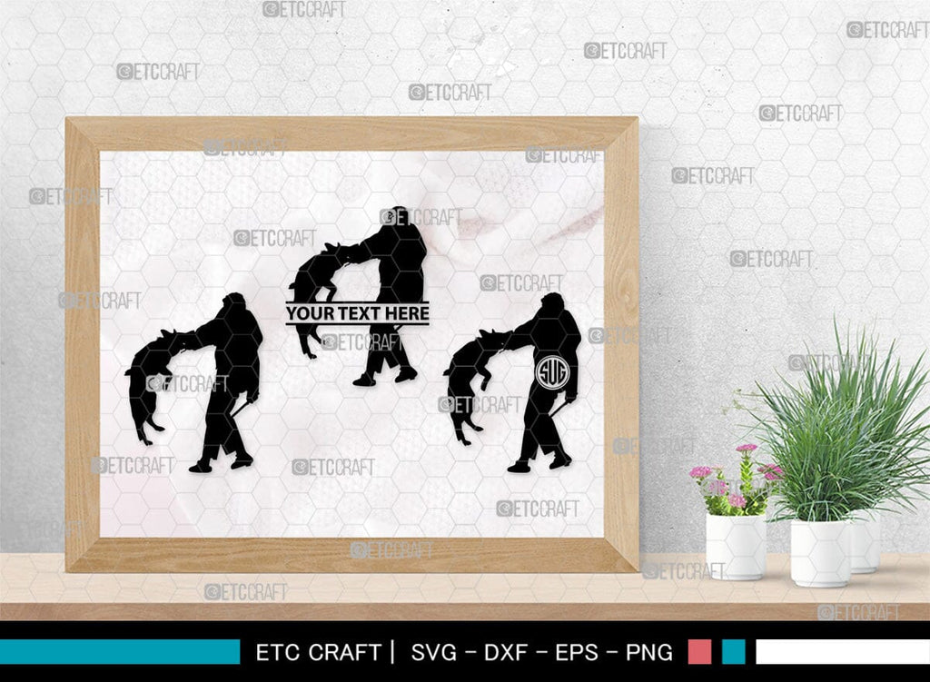 Training A Dog Monogram, Training A Dog Silhouette, Training A Dog SVG ...