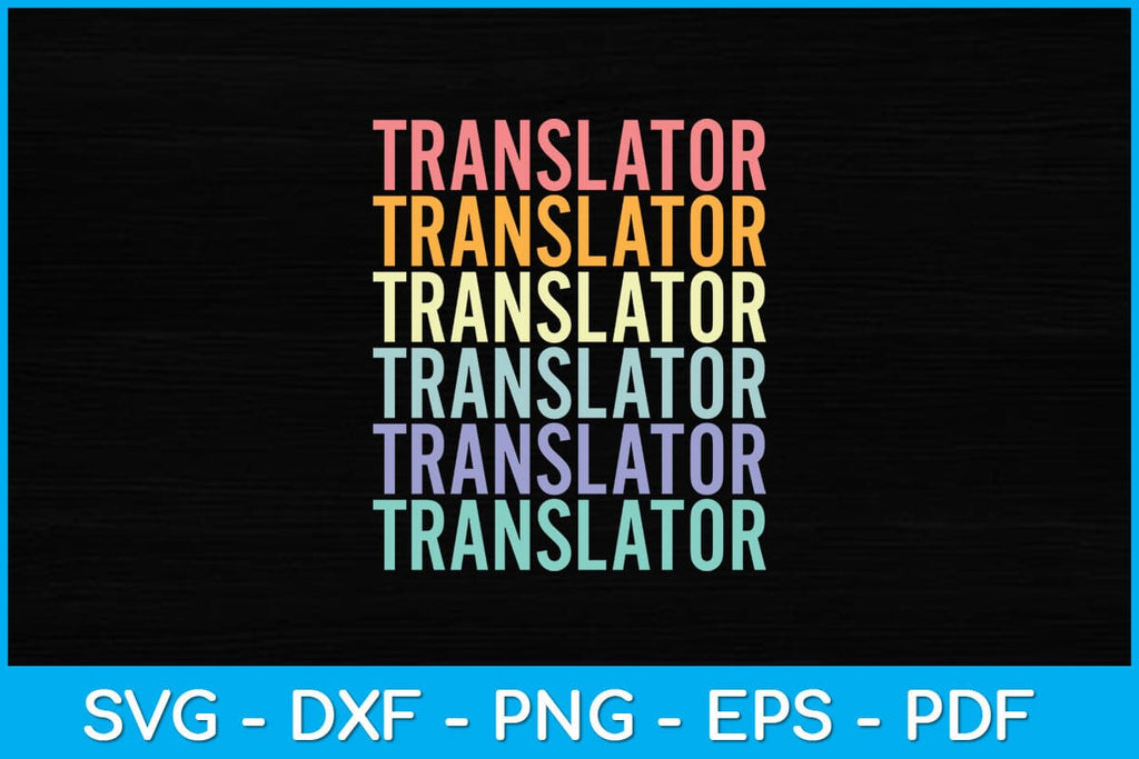 Translator Vintage Retro Svg Design - So Fontsy