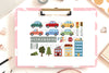 Transportation Clip Arts Set, City Traffic Bundle - So Fontsy