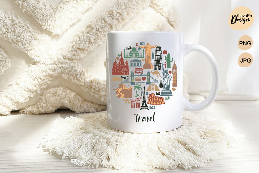 Travel vintage Sublimation Design | 300dpi PNG image - So Fontsy