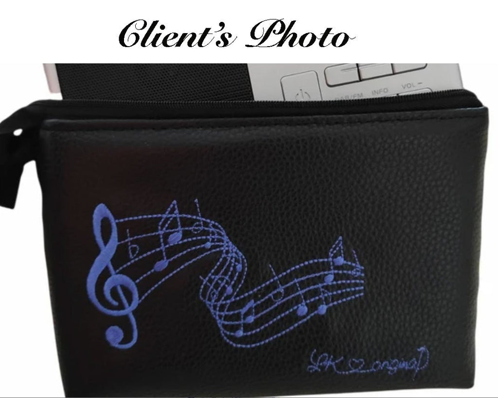 Treble Clef with Notes, Music Machine Embroidery Design - So Fontsy