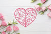 Floral heart svg cut file - Split Floral heart monogram svg - So Fontsy