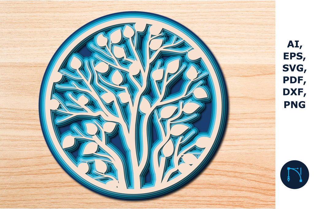 Tree of Life SVG, Multilayer Cut file - So Fontsy