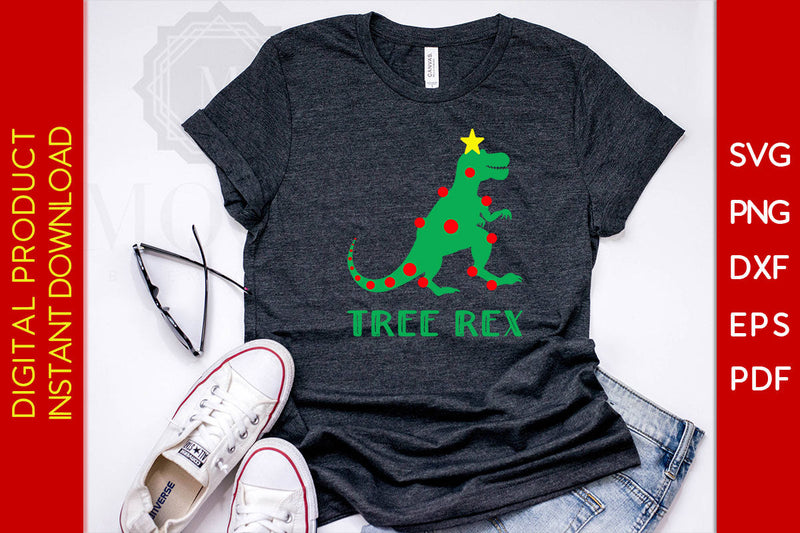 Tree Rex Christmas SVG PNG EPS Cut File - So Fontsy