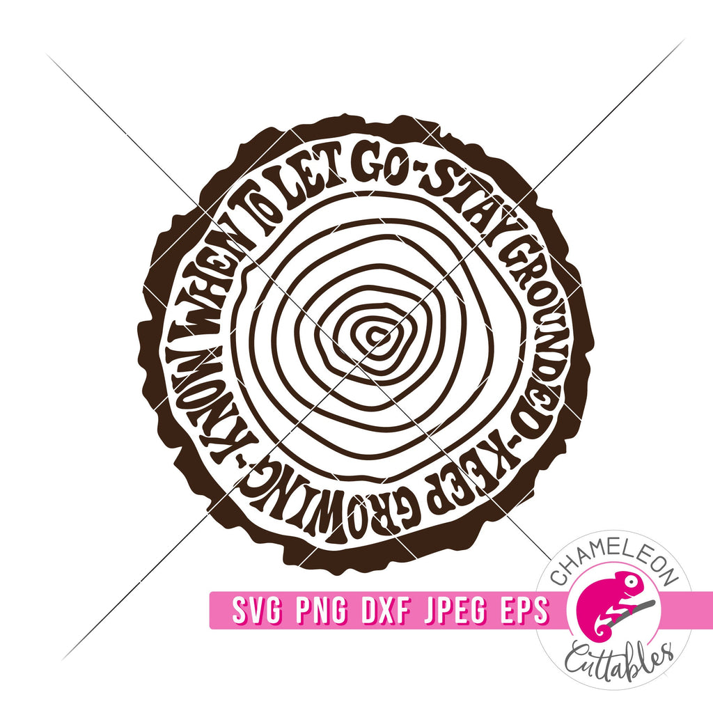 Tree Rings Wood Slice Retro svg png dxf eps jpeg - So Fontsy
