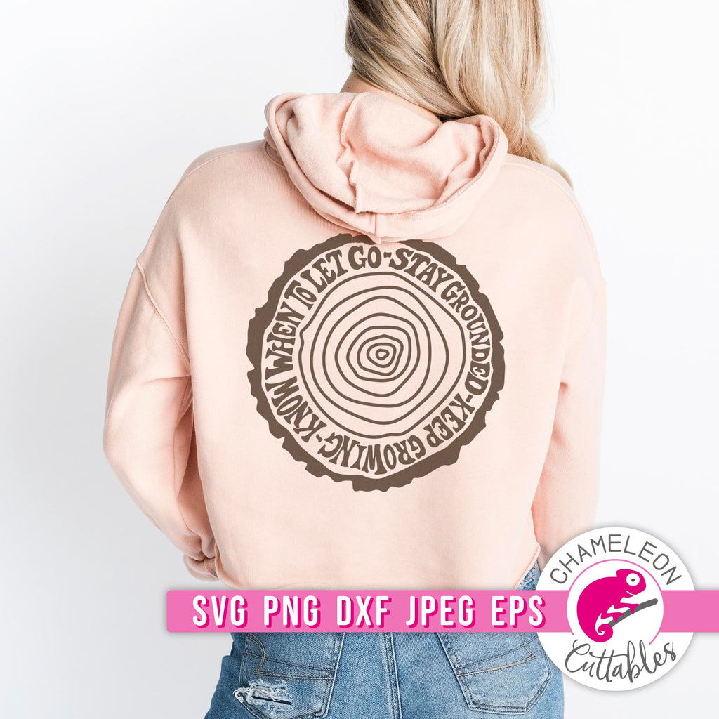 Tree Rings Wood Slice Retro svg png dxf eps jpeg - So Fontsy