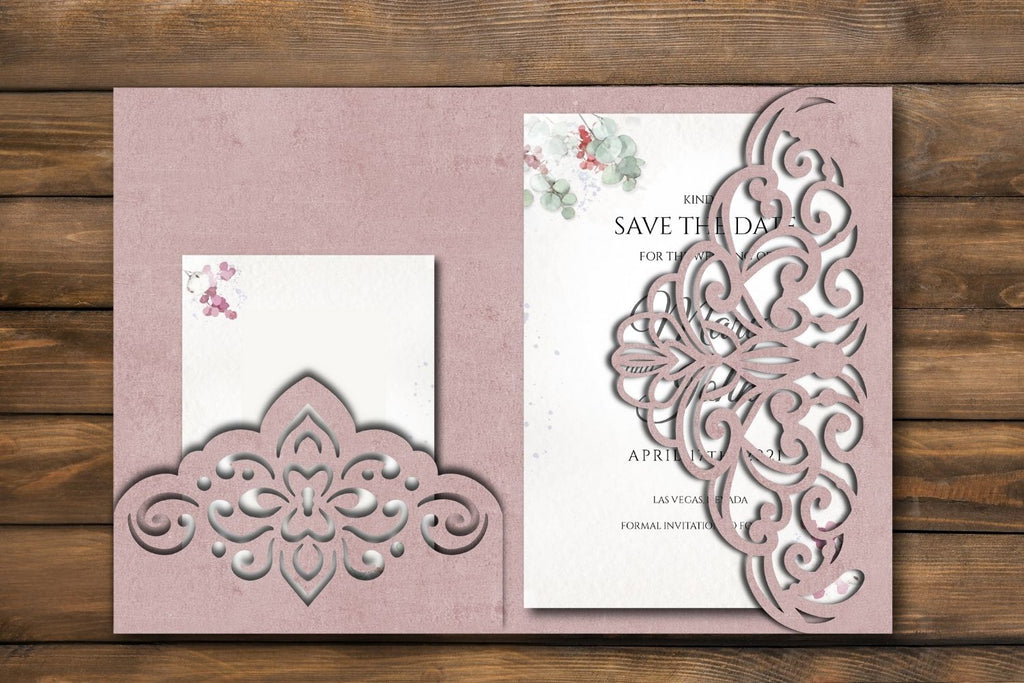 Tri Fold Wedding Invitation Template - So Fontsy