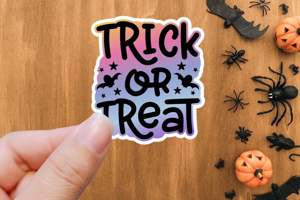 Trick or Treat PNG | Printable Halloween Sticker - So Fontsy