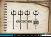 Trident Monogram, Trident Silhouette, Pitchfork Svg, Trident Neptune ...