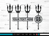 Trident Monogram, Trident Silhouette, Pitchfork Svg, Trident Neptune ...