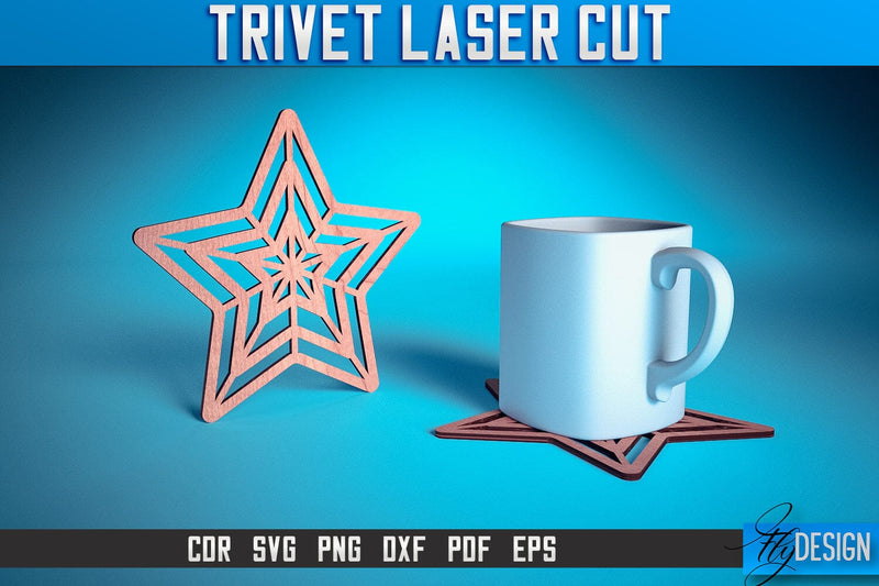 Trivet Laser Cut SVG | Trivet Laser Cut SVG Design | CNC Files - So Fontsy
