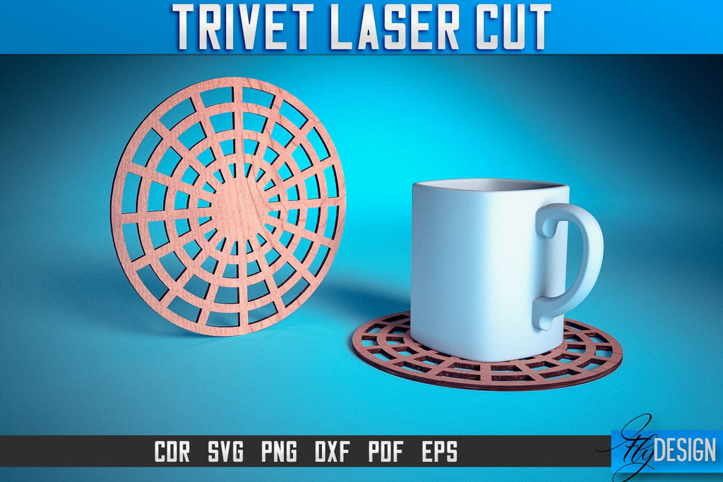 Trivet Laser Cut SVG | Trivet Laser Cut SVG Design | CNC Files - So Fontsy