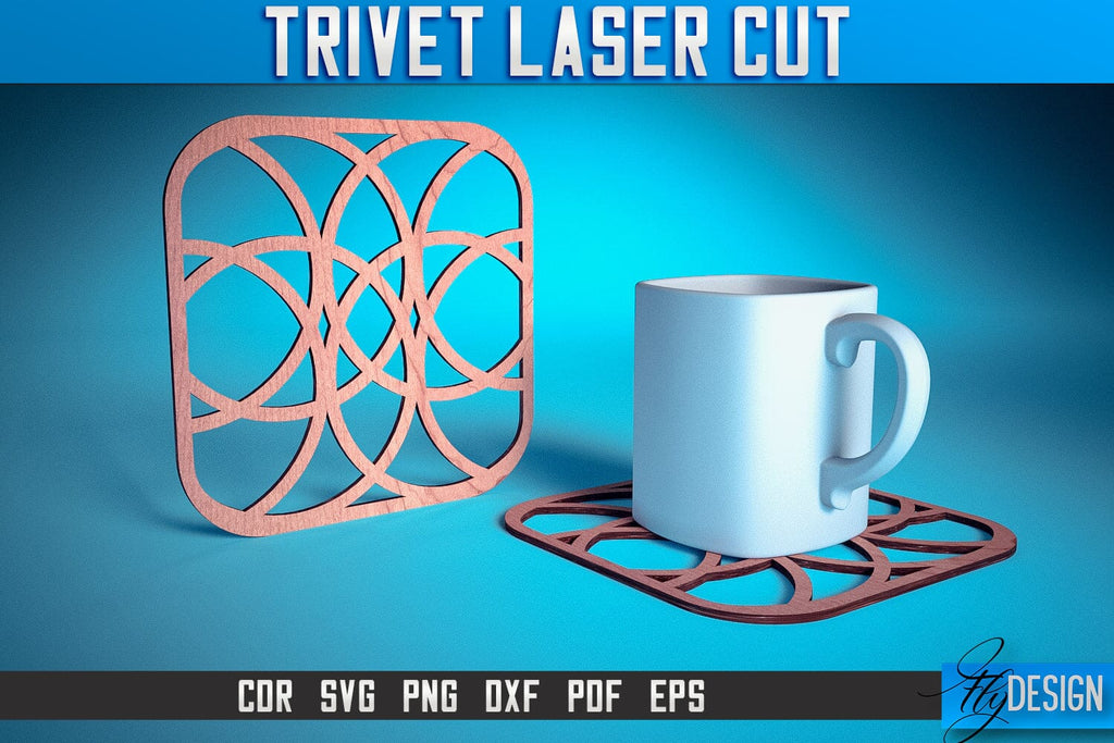 Trivet Laser Cut SVG | Trivet Laser Cut SVG Design | CNC Files - So Fontsy