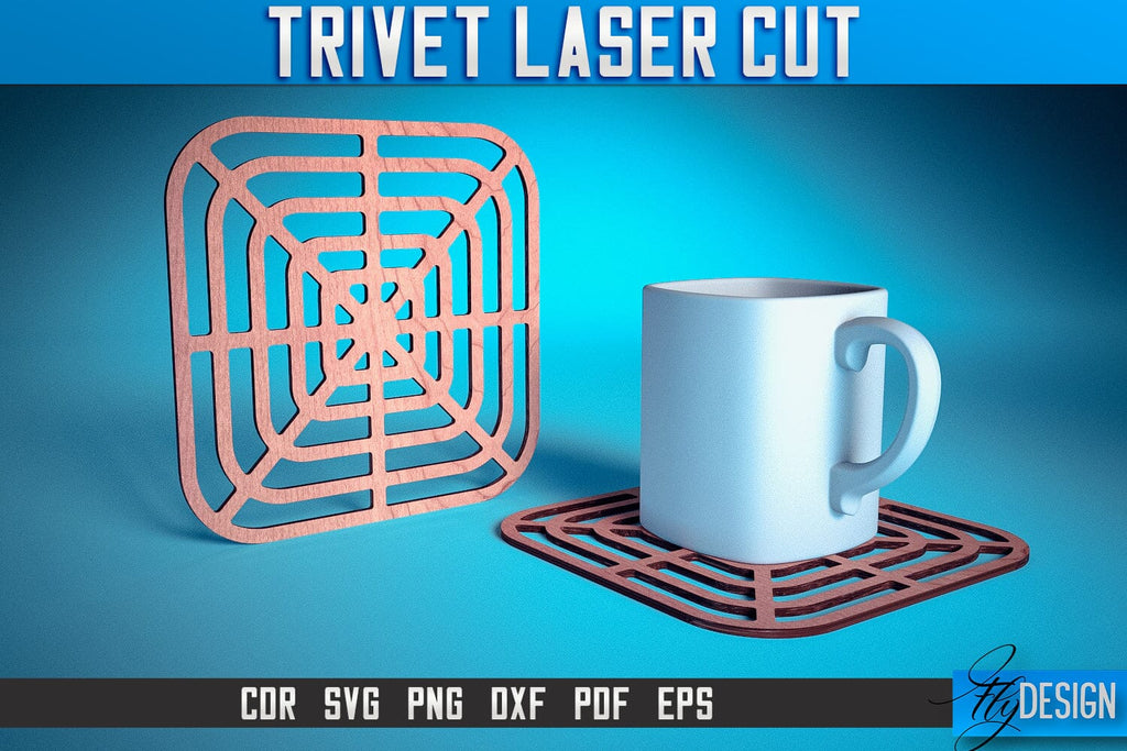 Trivet Laser Cut SVG | Trivet Laser Cut SVG Design | CNC Files - So Fontsy