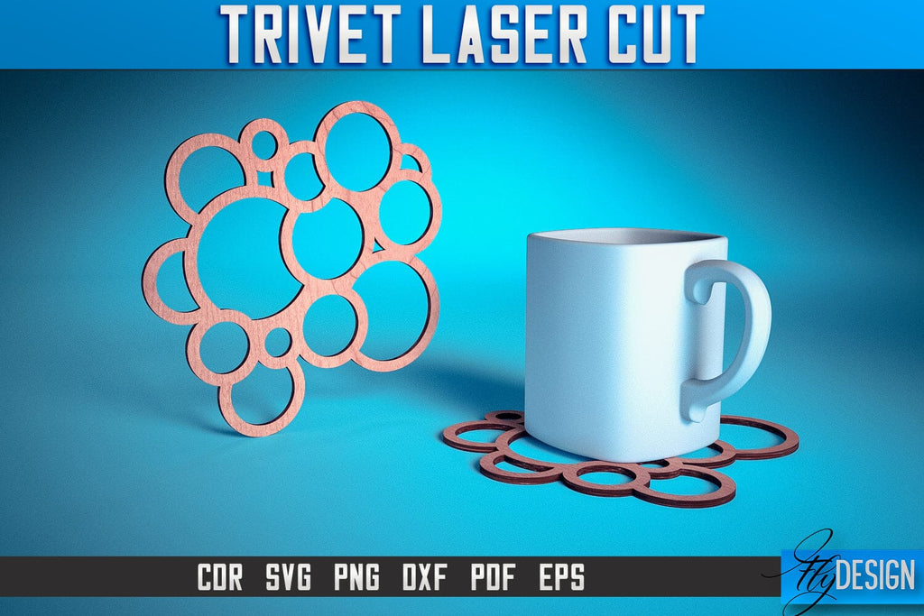 Trivet Laser Cut SVG | Trivet Laser Cut SVG Design | CNC Files - So Fontsy