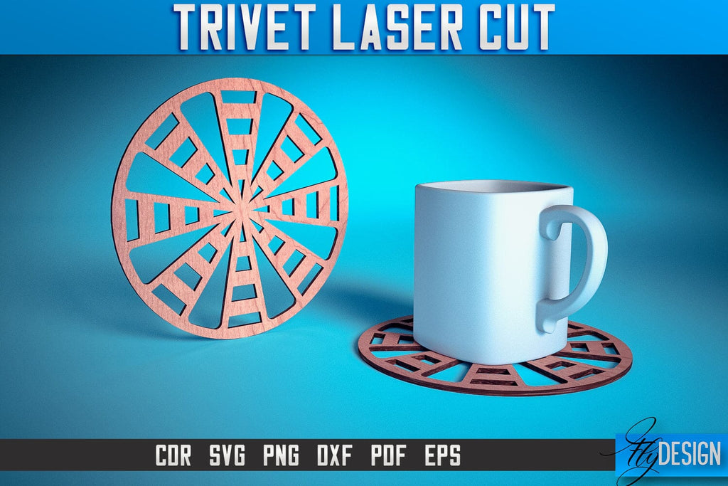 Trivet Laser Cut SVG | Trivet Laser Cut SVG Design | CNC Files - So Fontsy