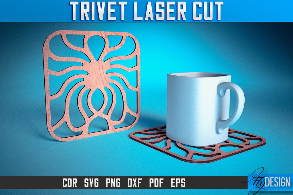 Trivet Laser Cut SVG | Trivet Laser Cut SVG Design | CNC Files - So Fontsy