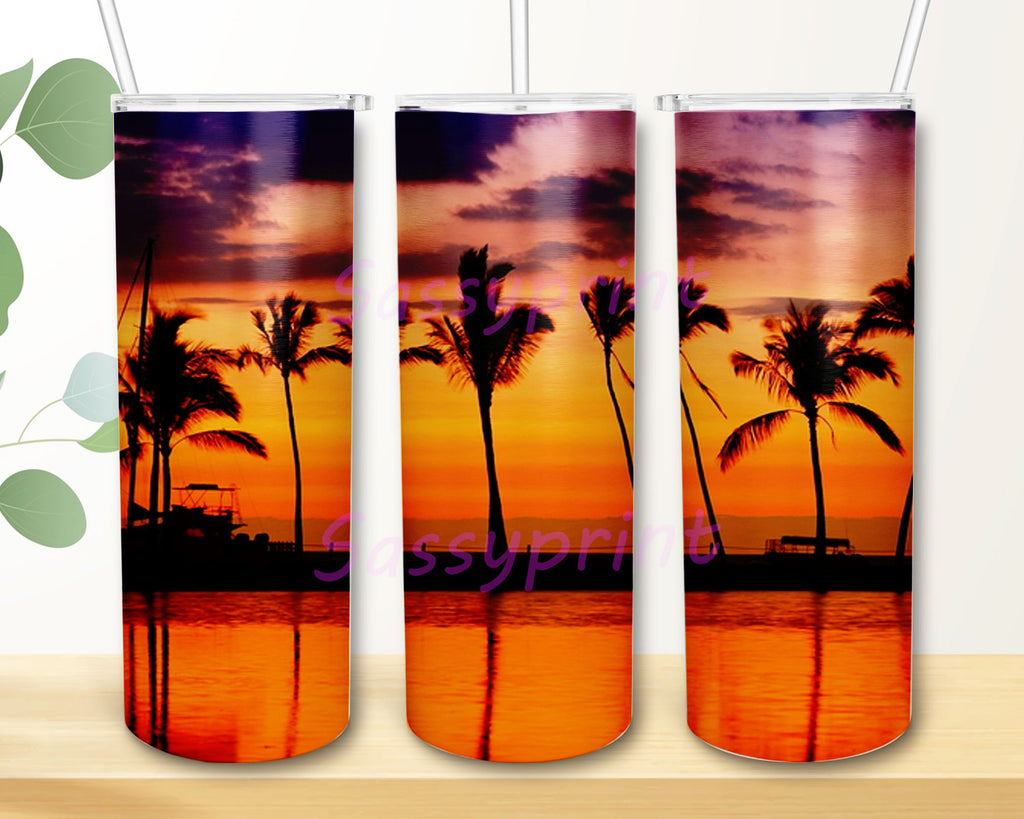 Tropical Sublimation Tumbler designs downloads, Tumbler PNG, Tropical ...