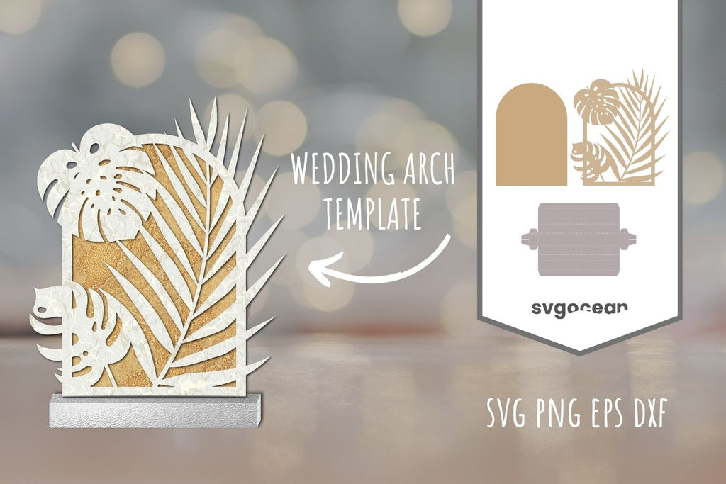 Tropical Wedding Arch SVG - So Fontsy