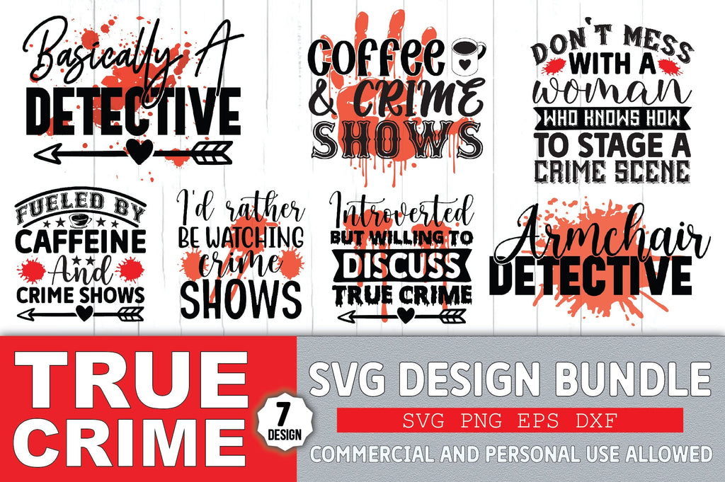 True Crime SVG Bundle - So Fontsy