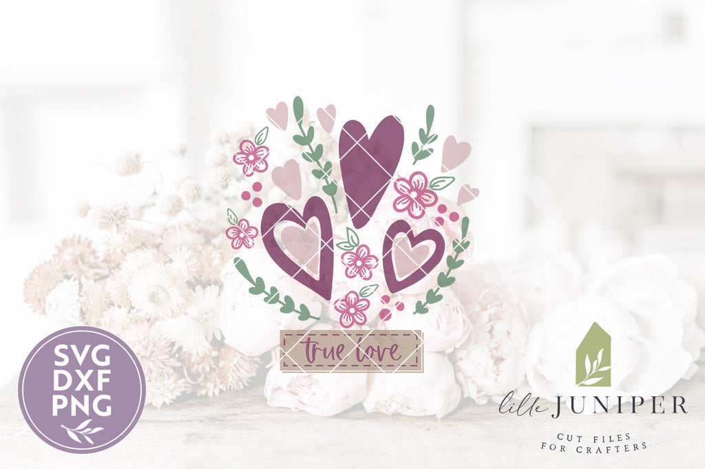 True Love Hearts SVG | Valentine's Day SVG - So Fontsy