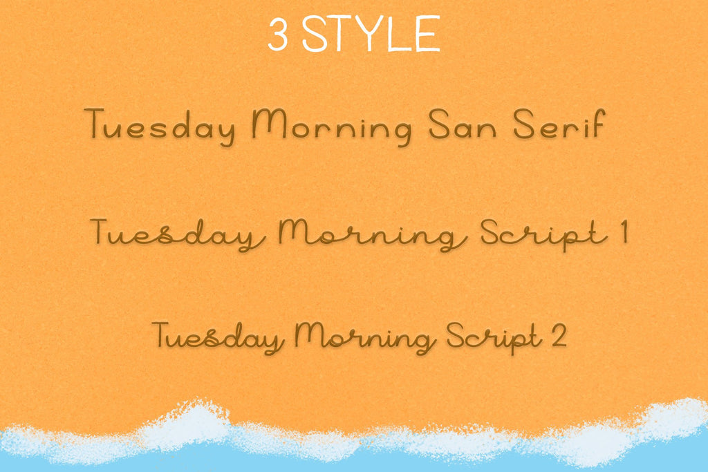 Tuesday Morning | Textured Brush Font with 3 Style - So Fontsy