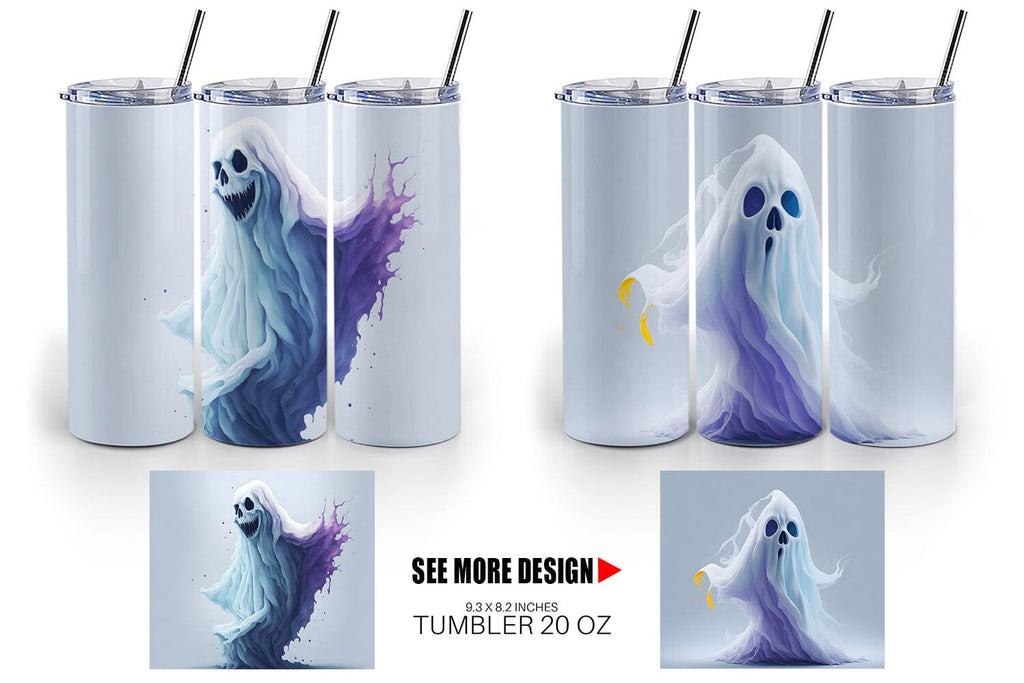Ghost Halloween | Tumbler Sublimation Designs - So Fontsy