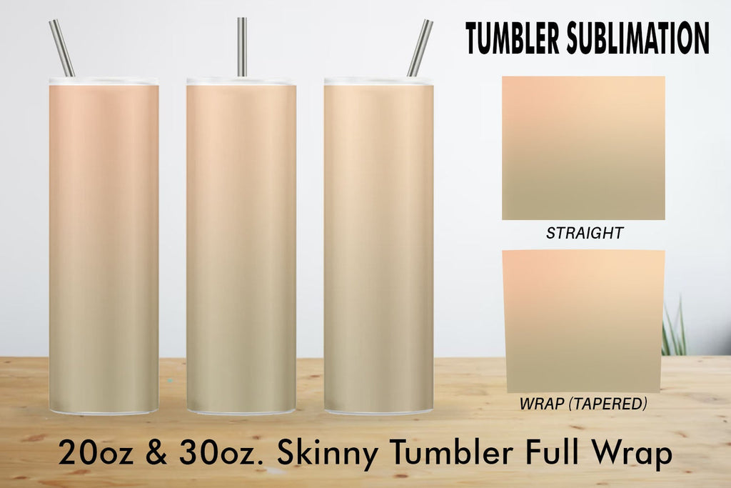 Tumbler Sublimation gradient color brown background - So Fontsy