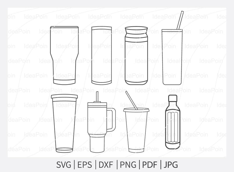 Tumbler svg, Tumbler outline, Tumbler silhouette, Tumbler svg bundle ...