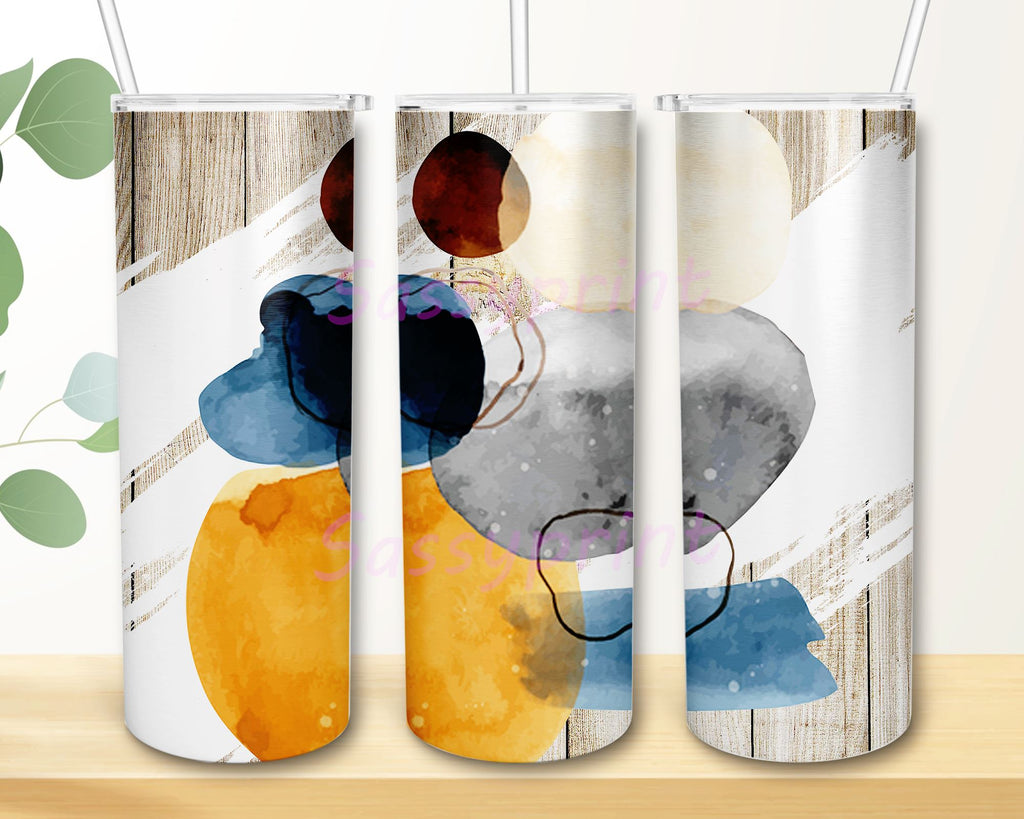 Tumbler Wrap Abstract Modern Blue Rust Sublimation Designs Downloads ...