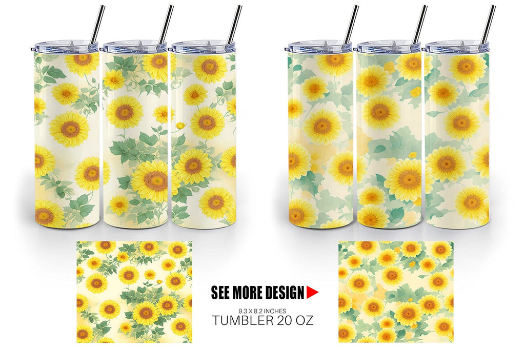 Tumbler Wrap Patterns Marigold Flower - So Fontsy