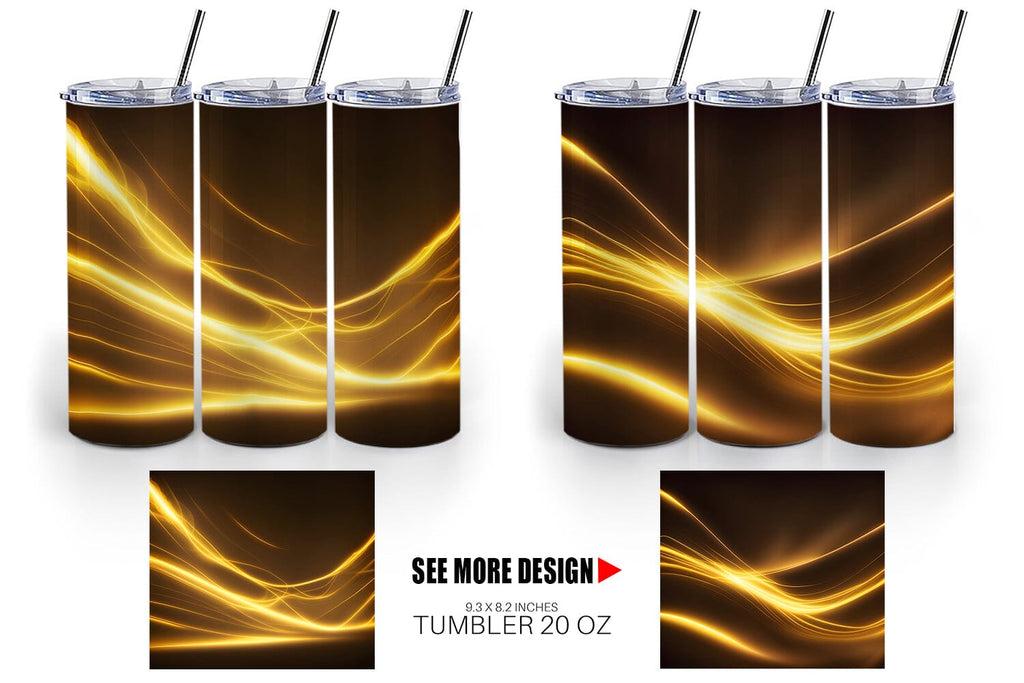 Tumbler Wrap Wave Golden Dynamic - So Fontsy