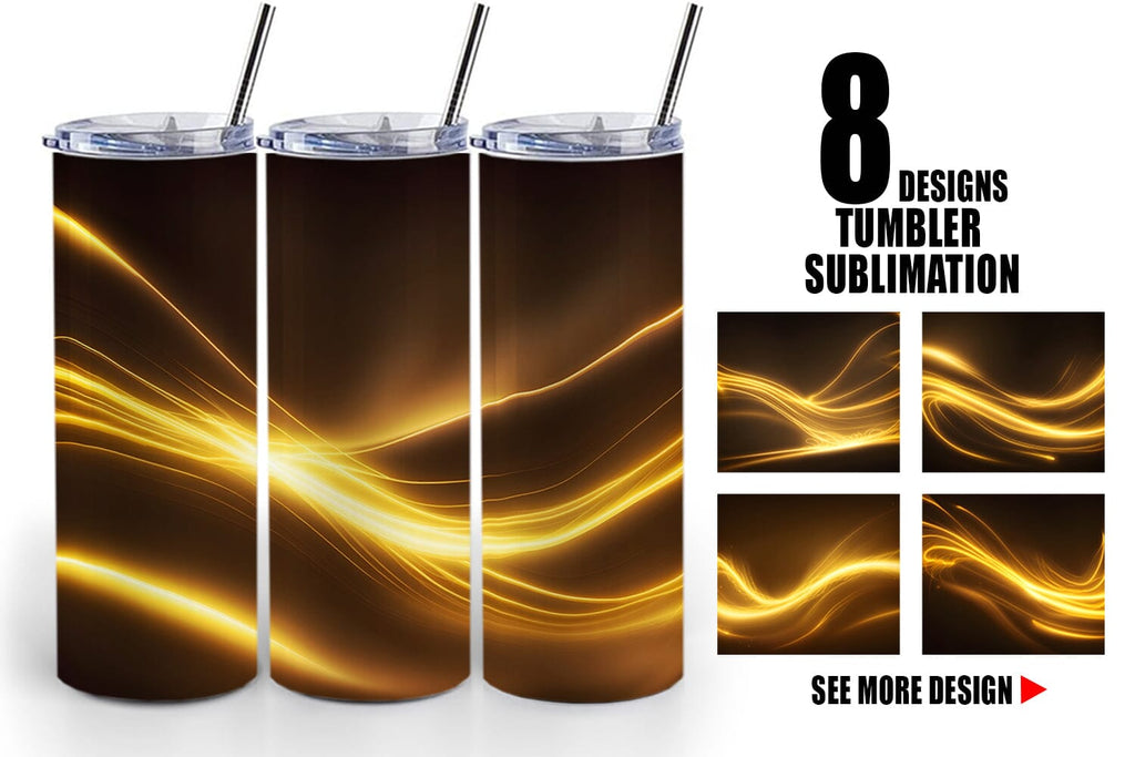Tumbler Wrap Wave Golden Dynamic - So Fontsy