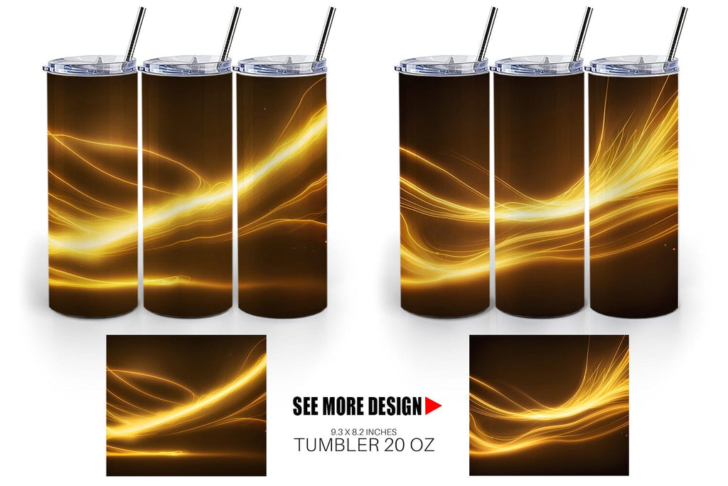 Tumbler Wrap Wave Golden Dynamic - So Fontsy