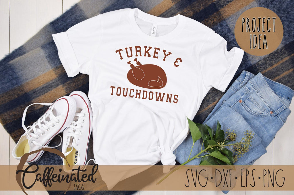 Turkey and Touchdowns svg, Turkey svg - So Fontsy