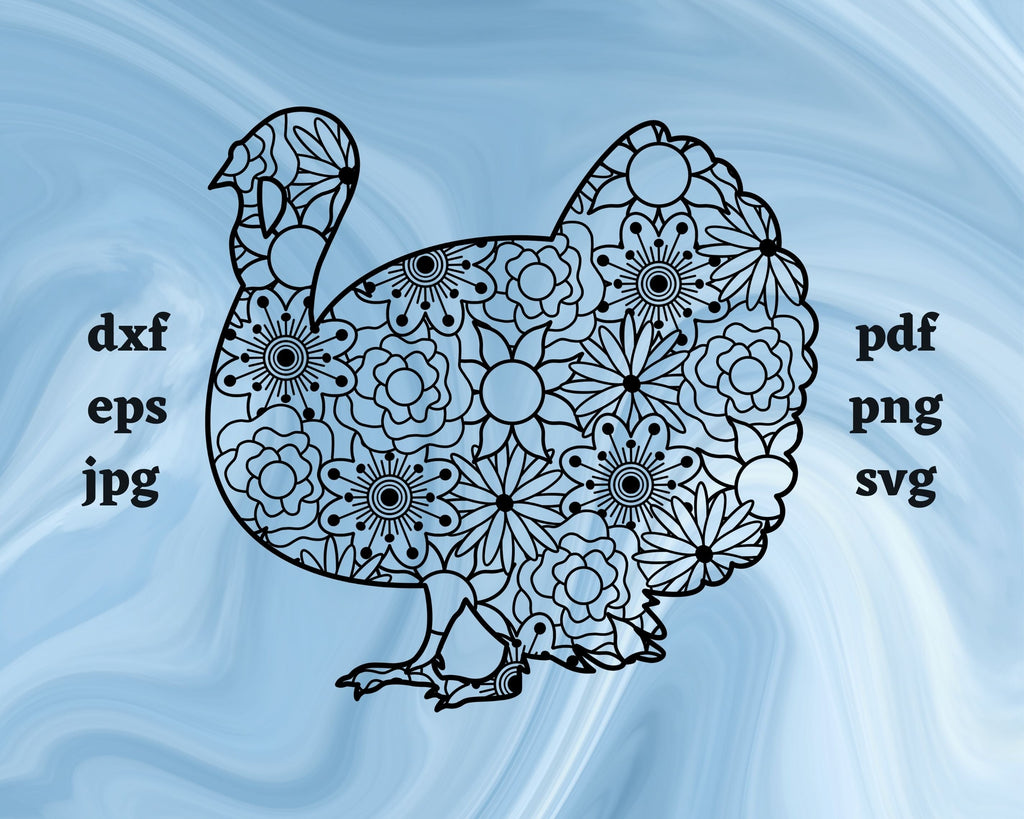 Turkey Mandala SVG Cut File - So Fontsy
