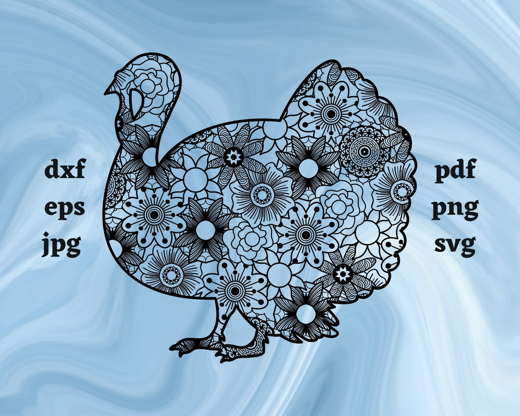 Turkey Mandala SVG Cut File - So Fontsy