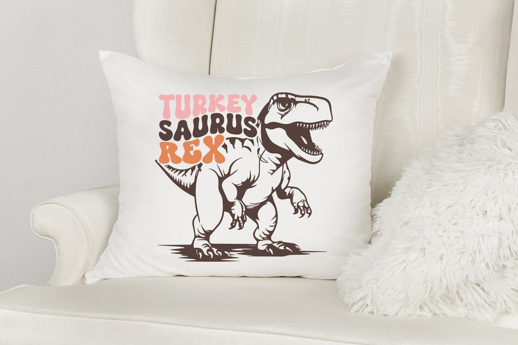 Turkey Saurus Rex SVG - Retro Thanksgiving SVG - So Fontsy