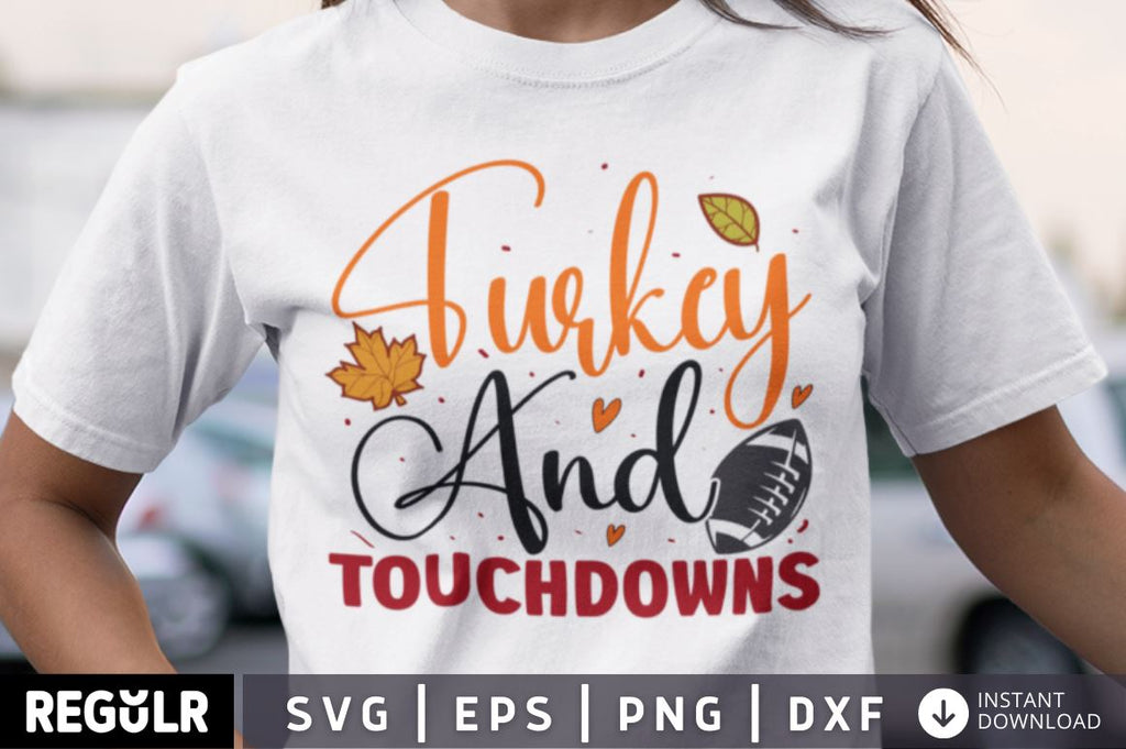 Turkey & touchdowns SVG - So Fontsy