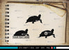 Turtles Monogram, Turtle Silhouette, Turtle SVG, Aquatic Turtle Svg ...