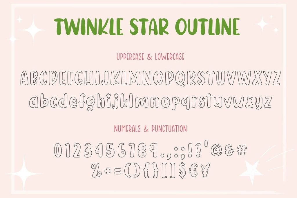 Twinkle Star Font - So Fontsy