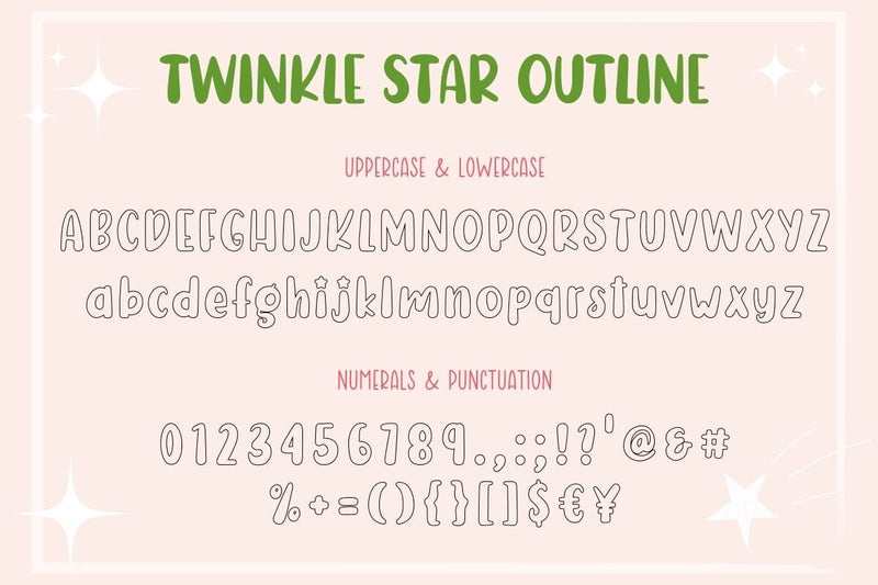 Twinkle Star Font - So Fontsy