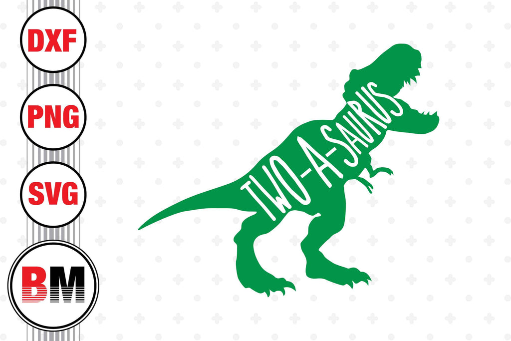 Two A Saurus SVG, PNG, DXF Files - So Fontsy