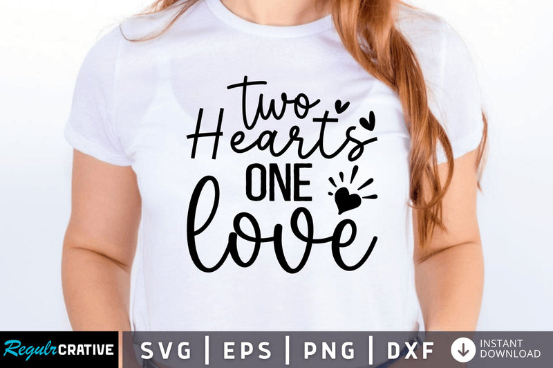 Two hearts one love SVG - So Fontsy