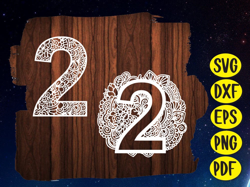 Two number Paper cut - So Fontsy