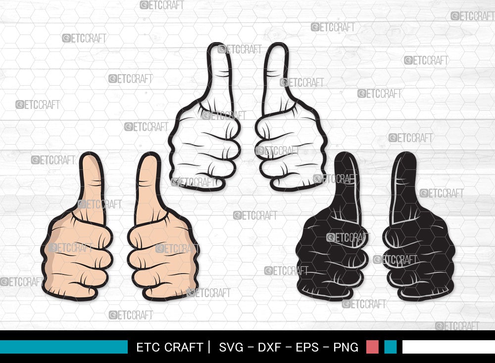 Two Thumbs Up SVG | Thumbs up Svg | Hands Svg | Double Thumbs Up Svg ...