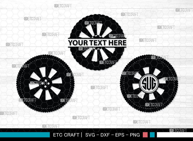 Tyre monogram, Tyre Silhouette, Tyre SVG Cut Files, Vehicle Tyre Svg ...