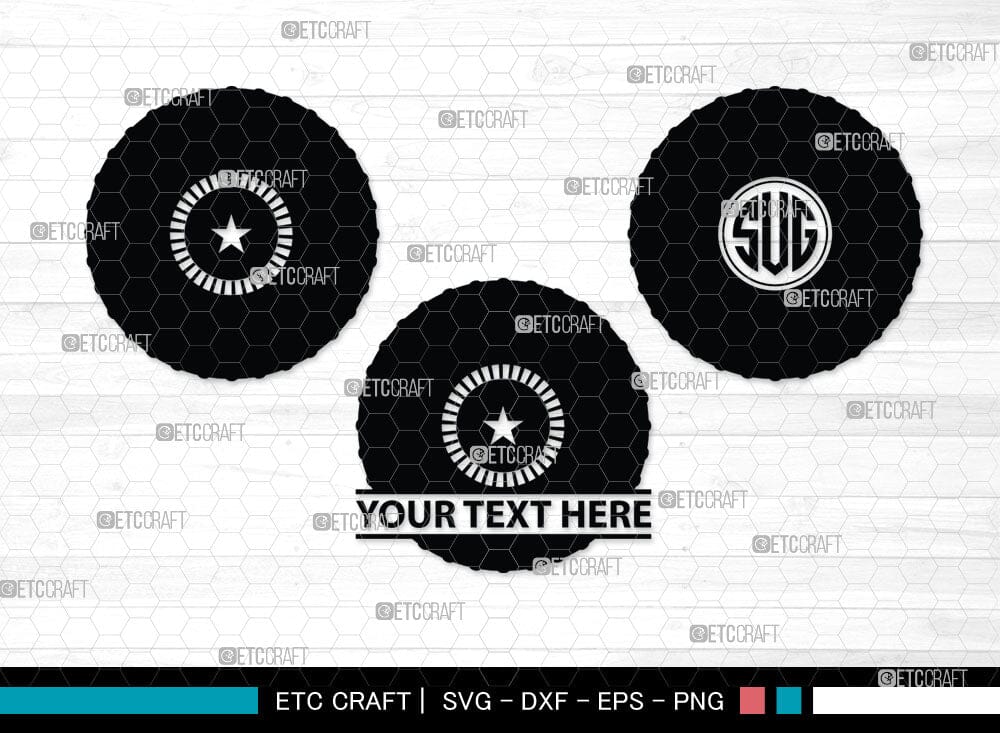 Tyre monogram, Tyre Silhouette, Tyre SVG Cut Files, Vehicle Tyre Svg ...