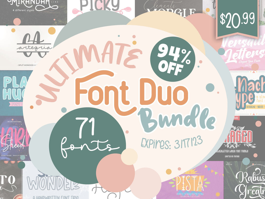 Font Duo Bundle - So Fontsy