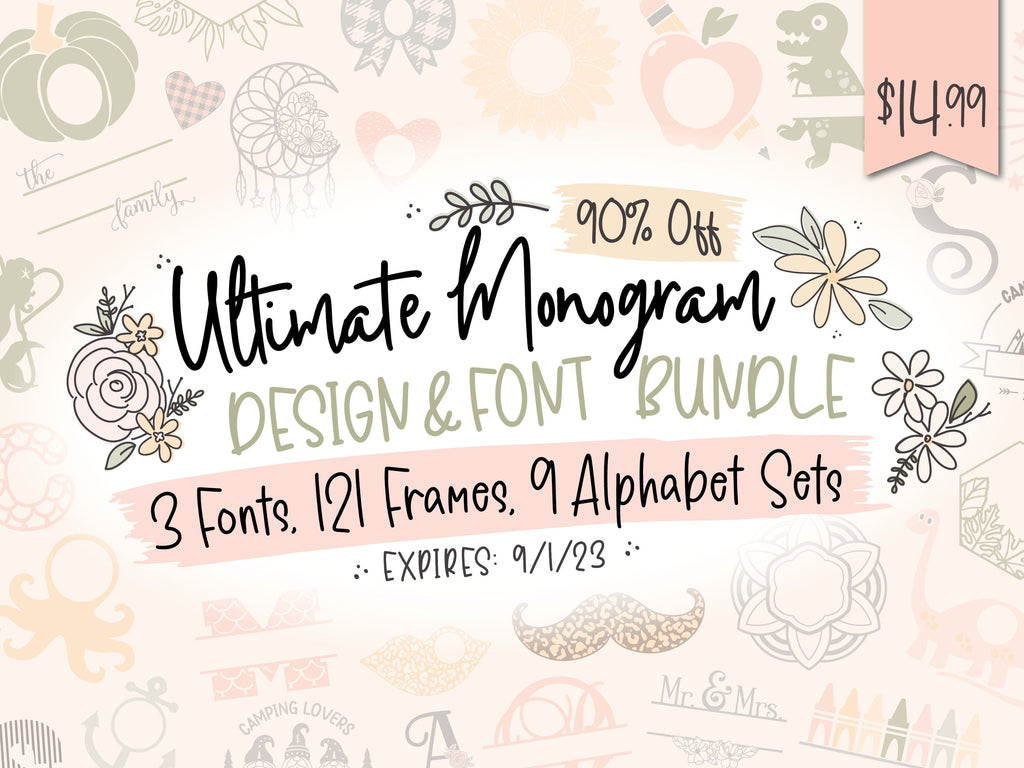 Ultimate Monogram Design & Font Bundle - So Fontsy